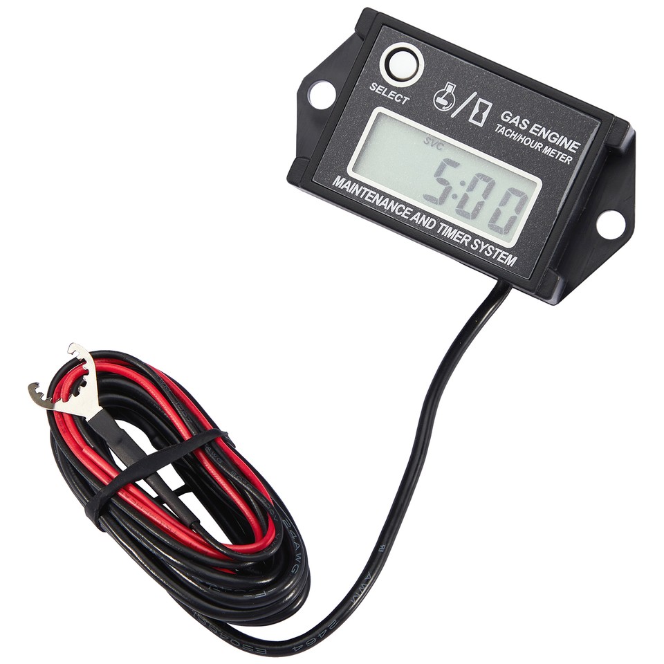 Tiny Tach Digital Hour Meter Tachometer Adjustable Resettable Job Timer ...