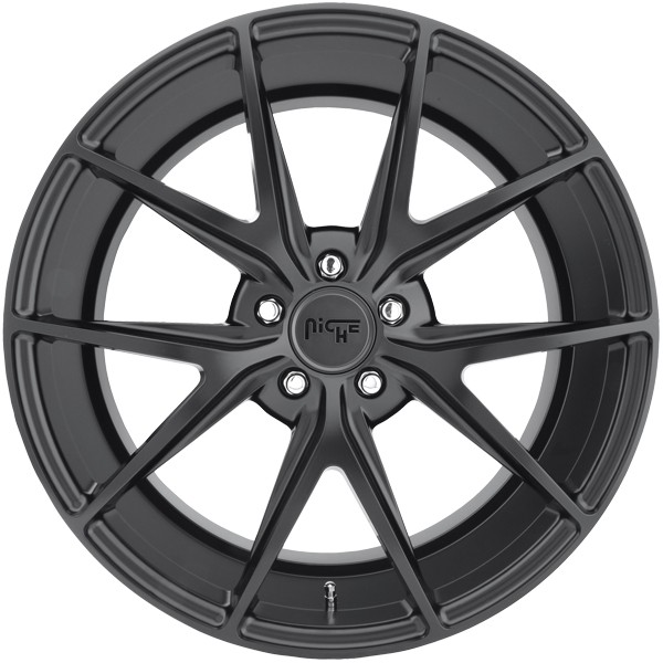 (Set of 4) Niche M117 Misano 17x8 5x112 +40mm Satin Black Wheels Rims ...