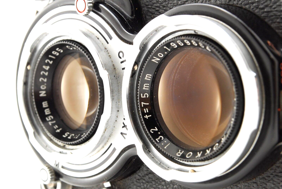 [Near MINT w/Box] Minolta AUTOCORD 6x6 TLR Camera MXV Rokkor 75mm f/3.5 ...