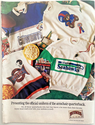 Nutmeg Mills Seattle Seahawks, Bears Giants Cowboys Vintage 1988 ...