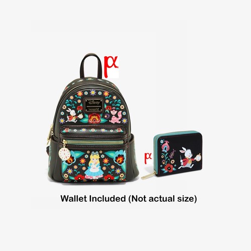 Loungefly Disney Alice in Wonderland Cheshire Cat White Rabbit Backpack ...