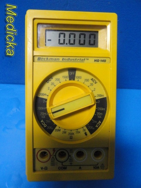 Beckman Industrial HD140 Digital Multimeter W/ Test Leads & 9V Battery ...