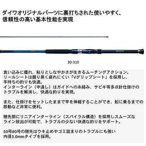 DAIWA INTERLINE SEAPOWER 73 50-310 Saltwater fishing Rod | eBay