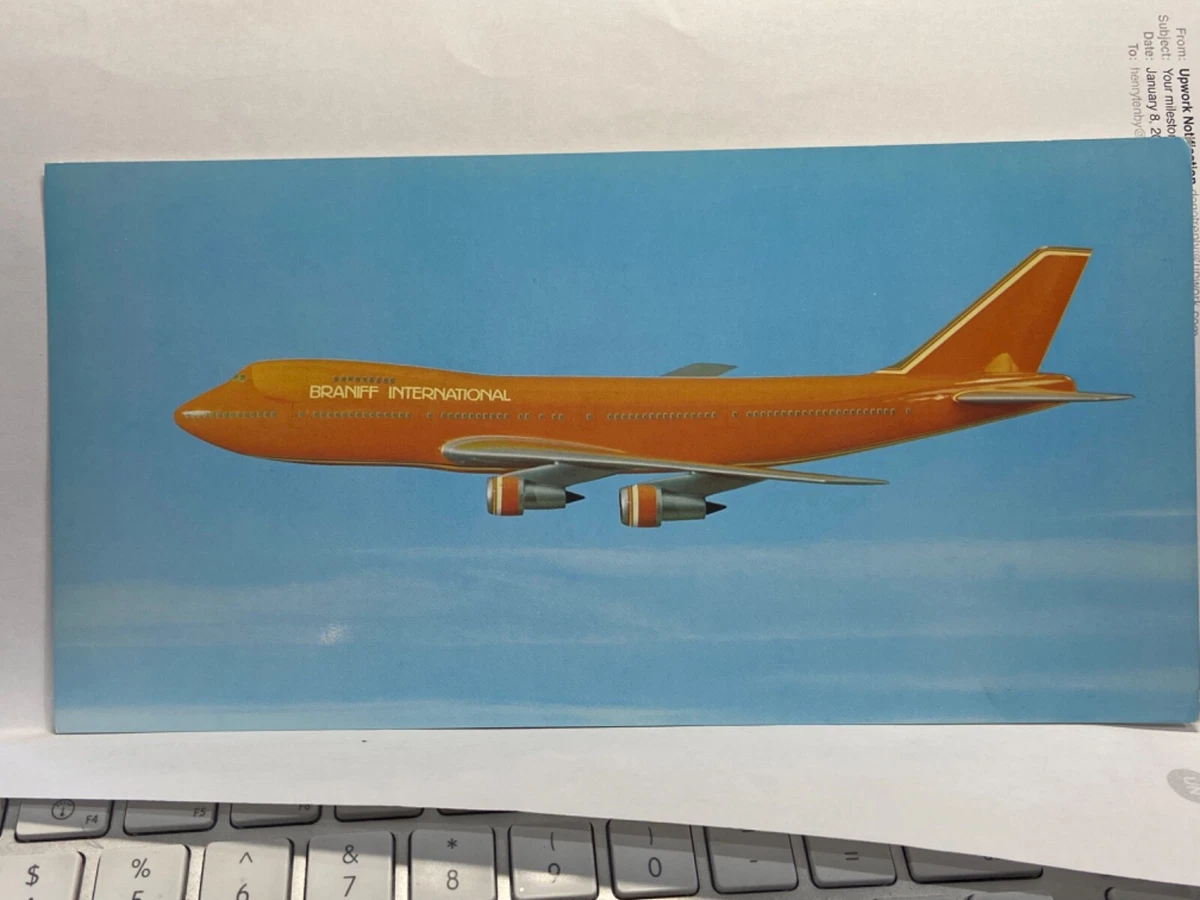 Braniff Airlines Ultra Orange Boeing 747-200 Airplane, 03/31/2024