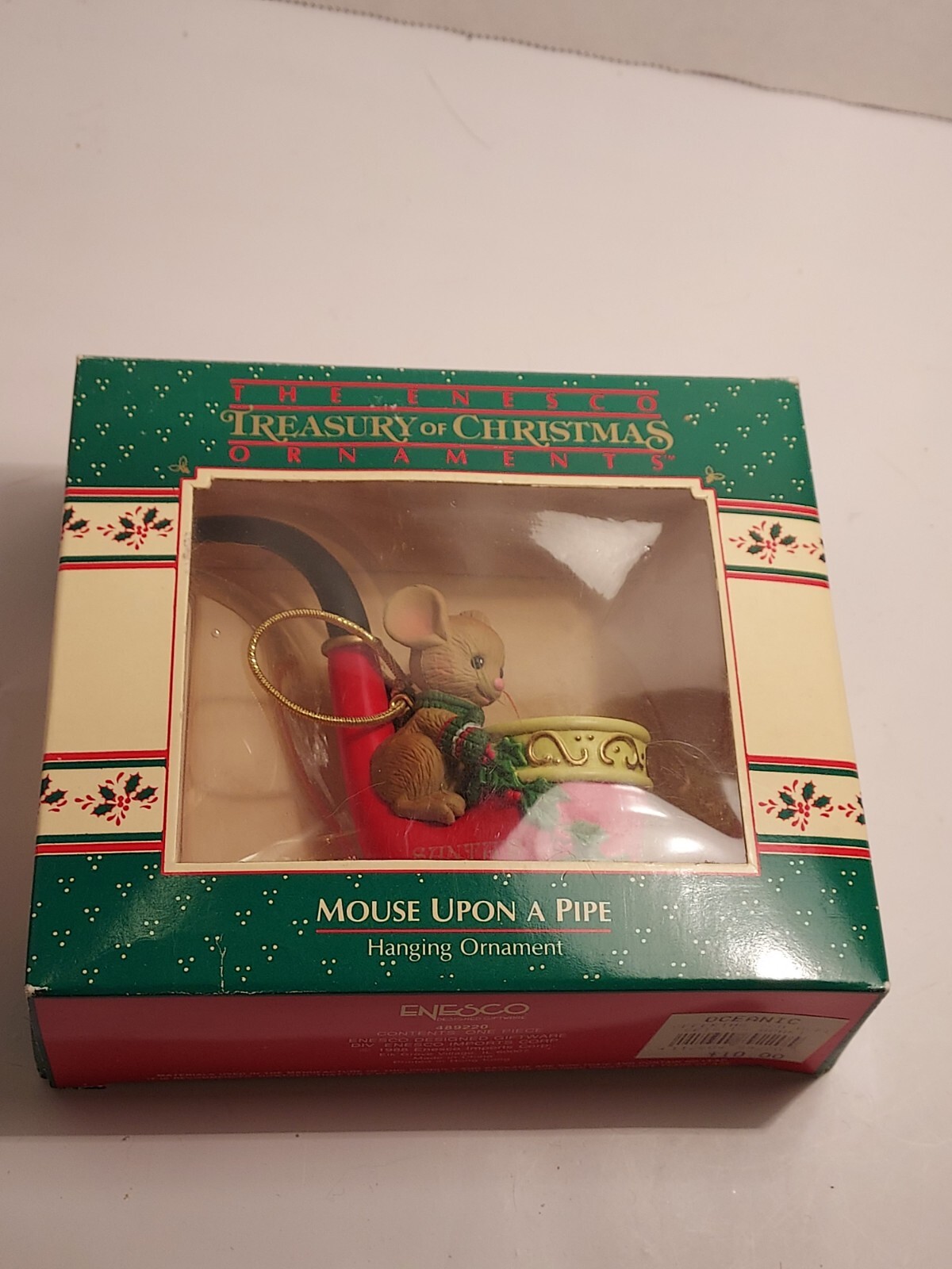Vtg Enesco Treasury of Christmas Ornament 'Mouse Upon a Pipe' Lot #541 ...