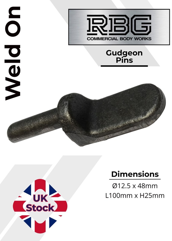 4x Straight Hinge & Gudgeon Pin Set SC Trailer Pick Up Tipper Tailgate ...
