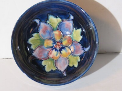 Moorcroft English Art Pottery "Columbine" and "Spring Flowers" Pattern ...
