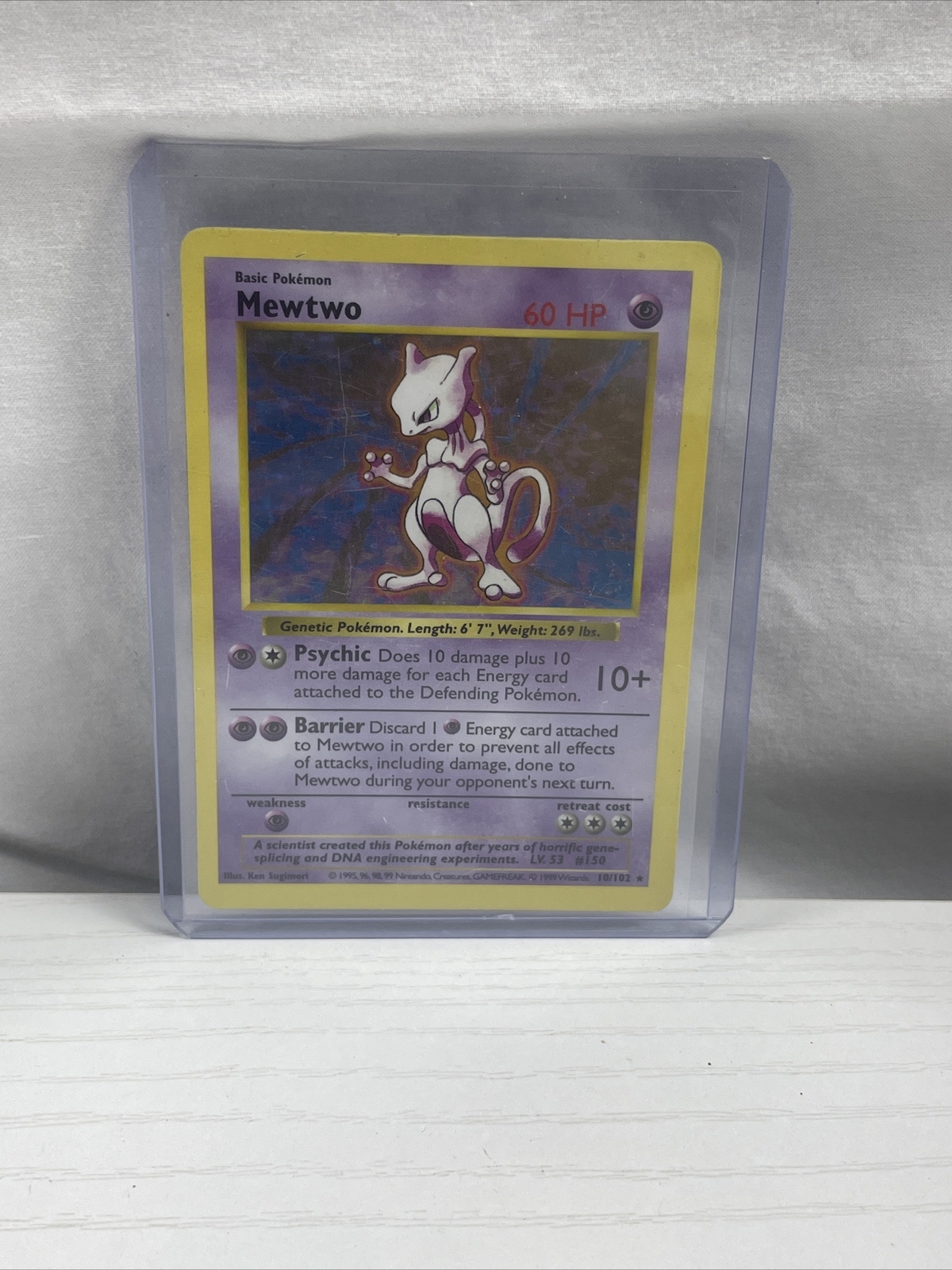Pokémon TCG Mewtwo Base Set 2 Card Holo Rare 10/130 Excellent Condition ...