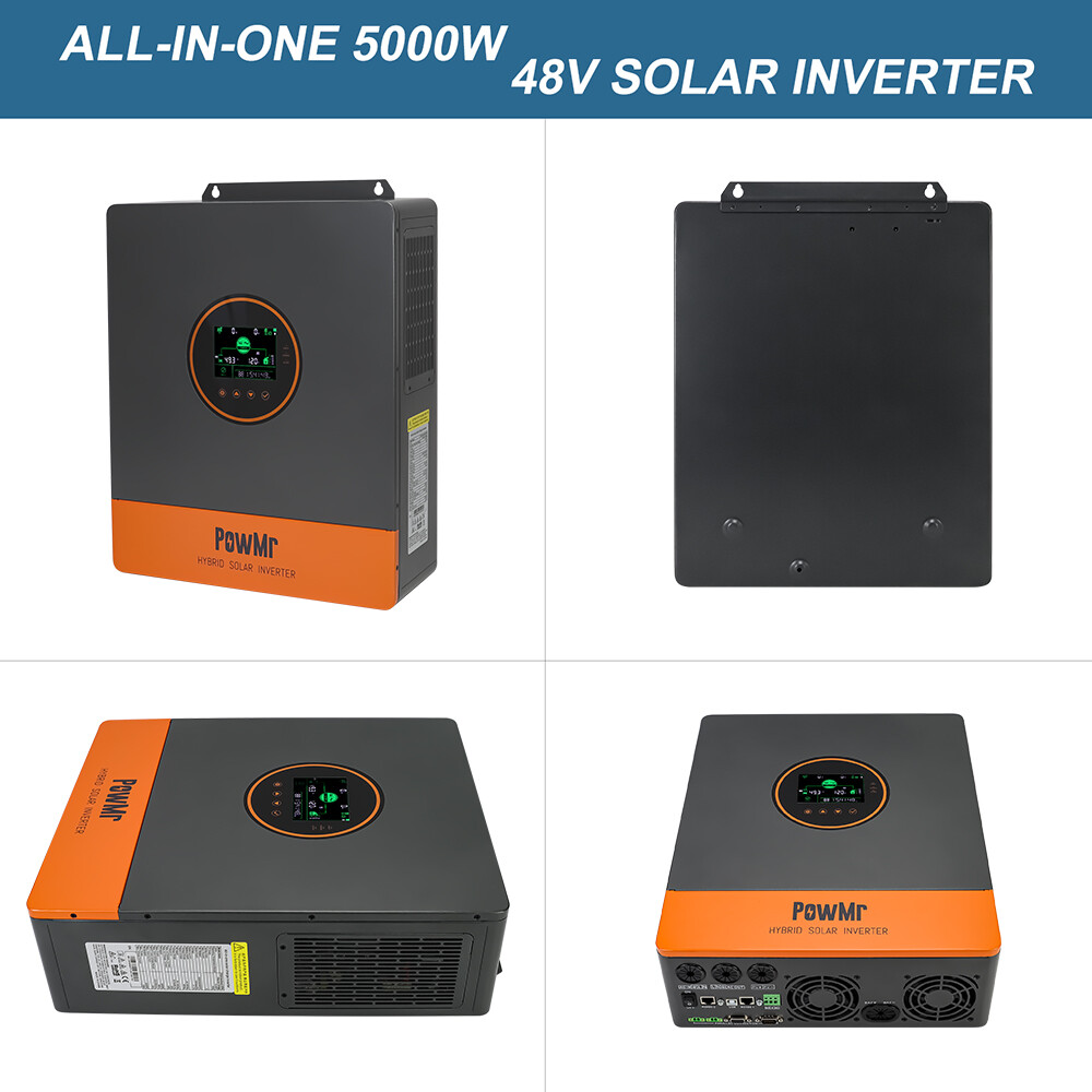 5000W 48V Solar Hybrid Inverter PV 500V Split Phase 120V 240V 100A ...