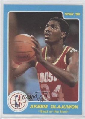1986 Star Best of the New/Best of the Old Hakeem Olajuwon Rookie RC HOF ...