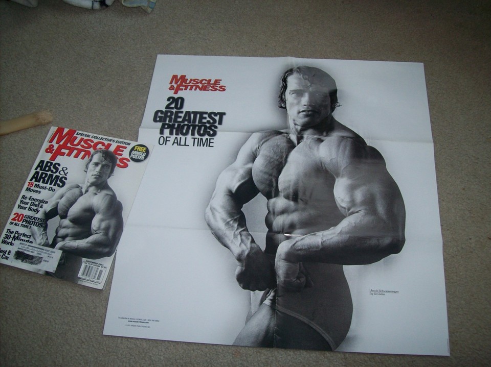 **vtg MUSCLE & FITNESS 11/2001 ARNOLD POSTER weider Bodybuilding ...