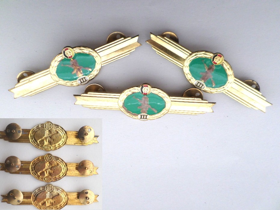 3 East german NVA Border troops Classification badges (Border stone ...