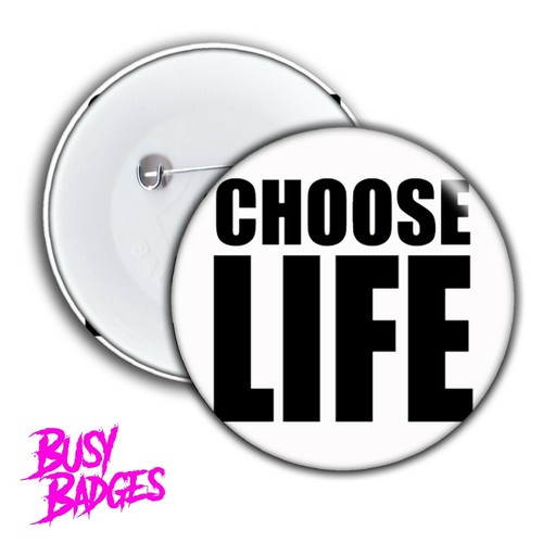 CHOOSE LIFE - WHAM Badges & Magnets - Pin Retro George Michael Shirt 80 ...