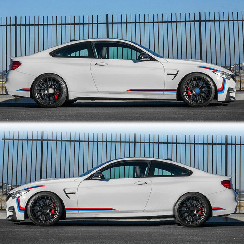 Graphics Tricolor Stripe Sticker Kit for BMW M4 M Performance Hood ...