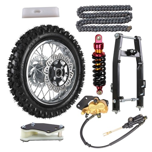 80/100-12 Rear Wheel Swing Arm Tire Disc Brake 12" Pit Bike Apollo ...