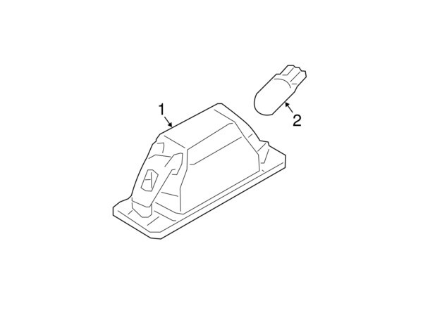 265108990A Nissan Lamp assy-licence plate 265108990A, New Genuine OEM ...