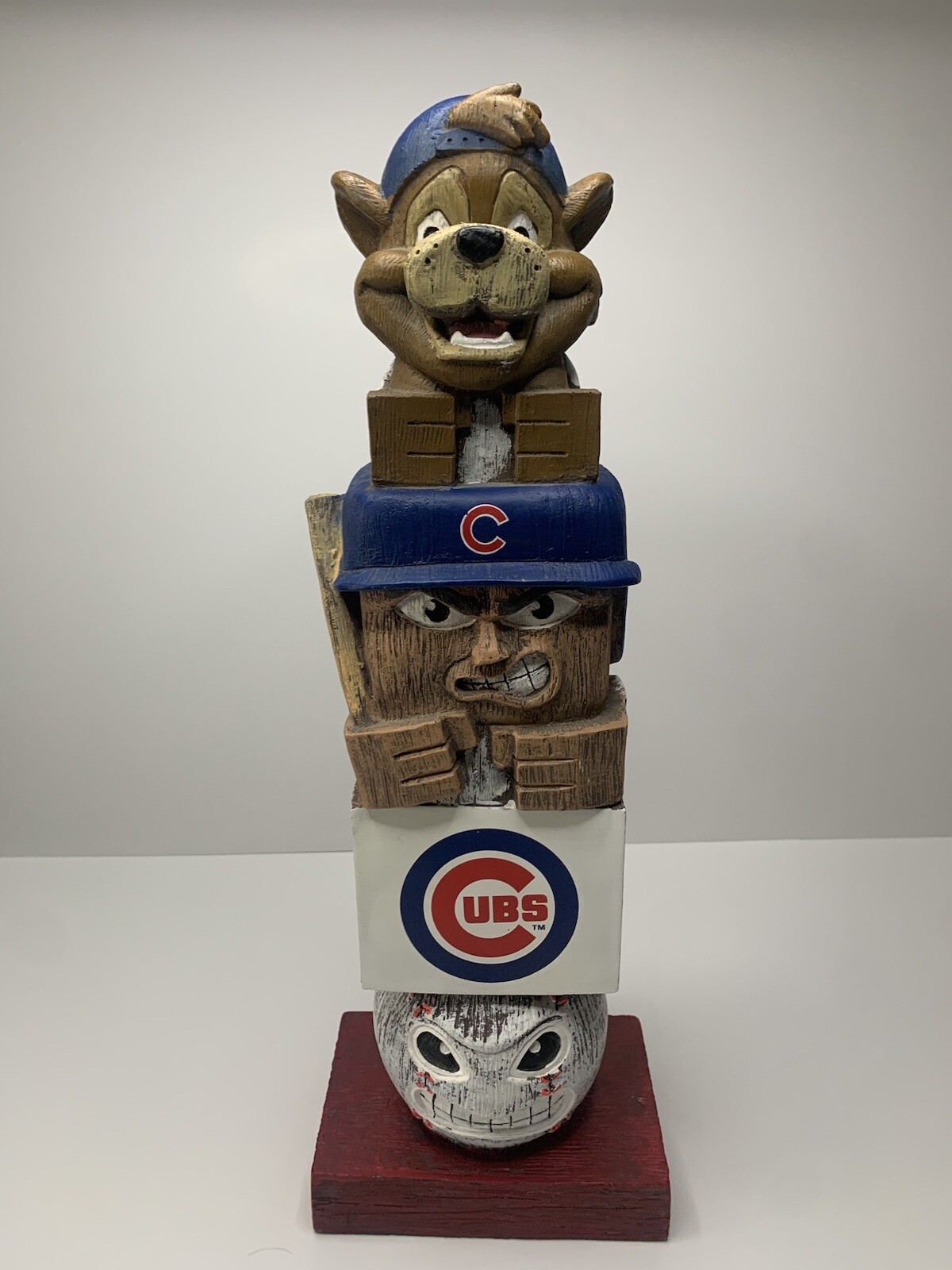 Chicago Cubs Tiki Tiki Totem Statue MLB - Free Ship - Lets Go Cubs - 16 ...