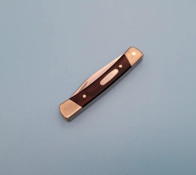 BUCK USA 705 PONY POCKET KNIFE - DATED 1990 WOOD HANDLE 2 PLAIN BLADES ...