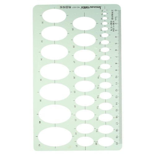 Oval Style Geometry Ruler Green Measuring Ruler | eBay