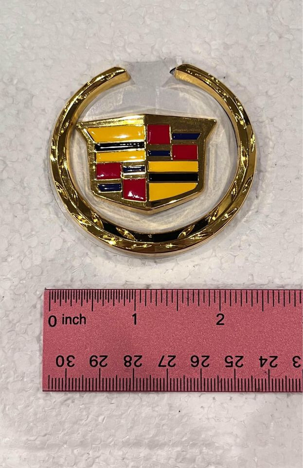 NEW 2X For Cadillac gold Fender BADGE Marker Door Badge Emblem Car ...