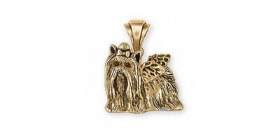 Yorkie Pendant Jewelry 14k Gold Handmade Yorkshire Terrier Pendant ...