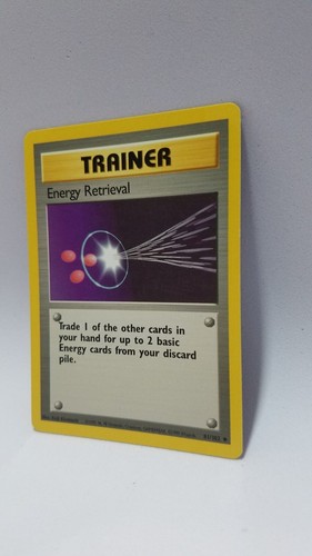 POKEMON TCG TRAINER ENERGY RETRIEVAL 81/102 BASE SET UNLIMITED M / NM ...