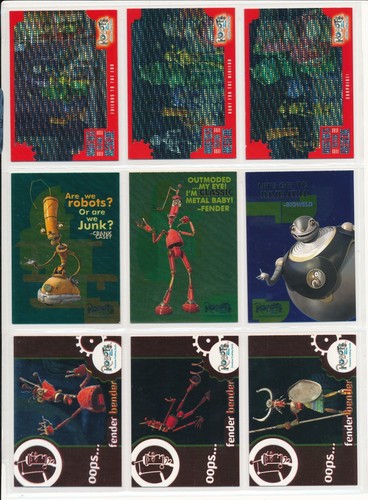 Inkworks Robots The Movie Trading Cards Chase Insert Mixed Lot (9 ...