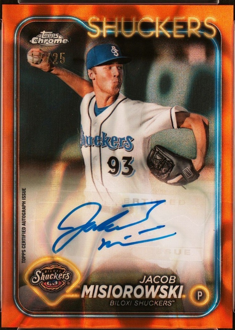 2024 Topps Pro Debut - Chrome Jacob Misiorowski #PDC-171 Orange Lava ...
