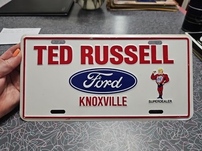 Ted Russell Ford In Knoxville, TN. Metal License plate Tennesee Auto ...
