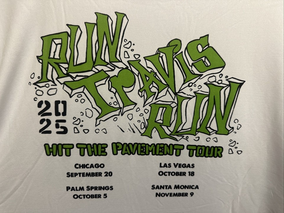MEDIUM Run Travis Run 2025 Barker Hit The Pavement Shirt Blink 182 ...
