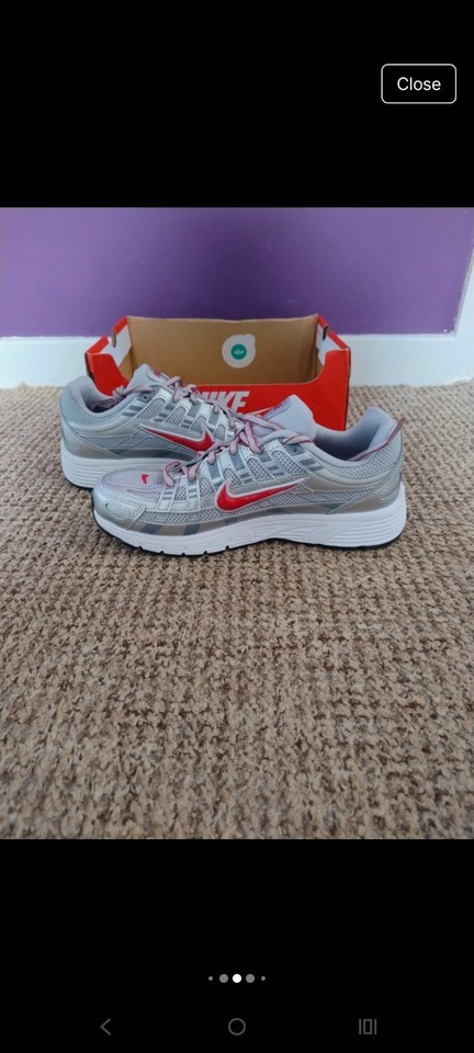 Nike P6000 Metallic Silver Red Trainers UK5.5 GS | eBay UK