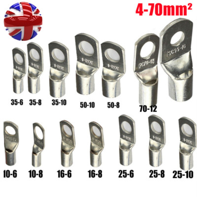 Marine Grade Battery Cable Copper Lugs End Eyelets Crimp Electric ...