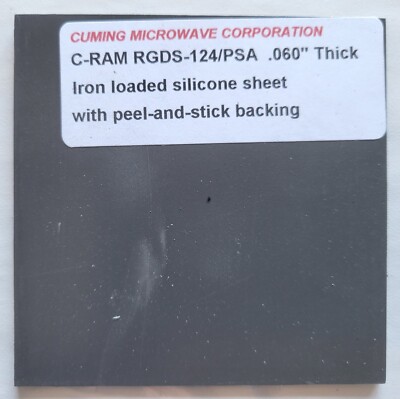 Cuming Microwave C-RAM RGD-S-124/PSA 0.060" thick Iron Loaded Mode Absorber | eBay