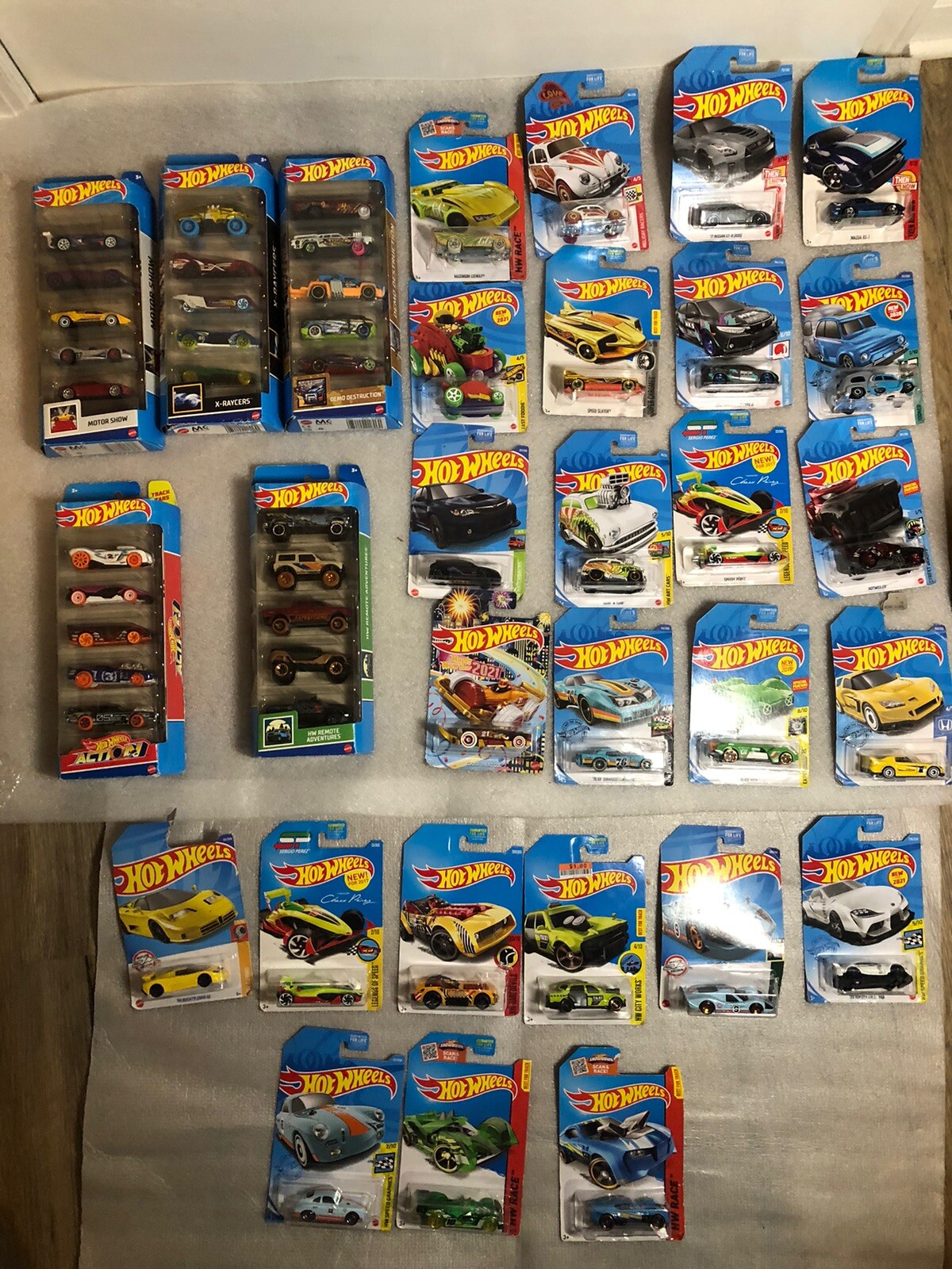 Lot of 50 Hot Wheels 5 Packs & 25 New Seled Hot Wheels - NEW SEALED