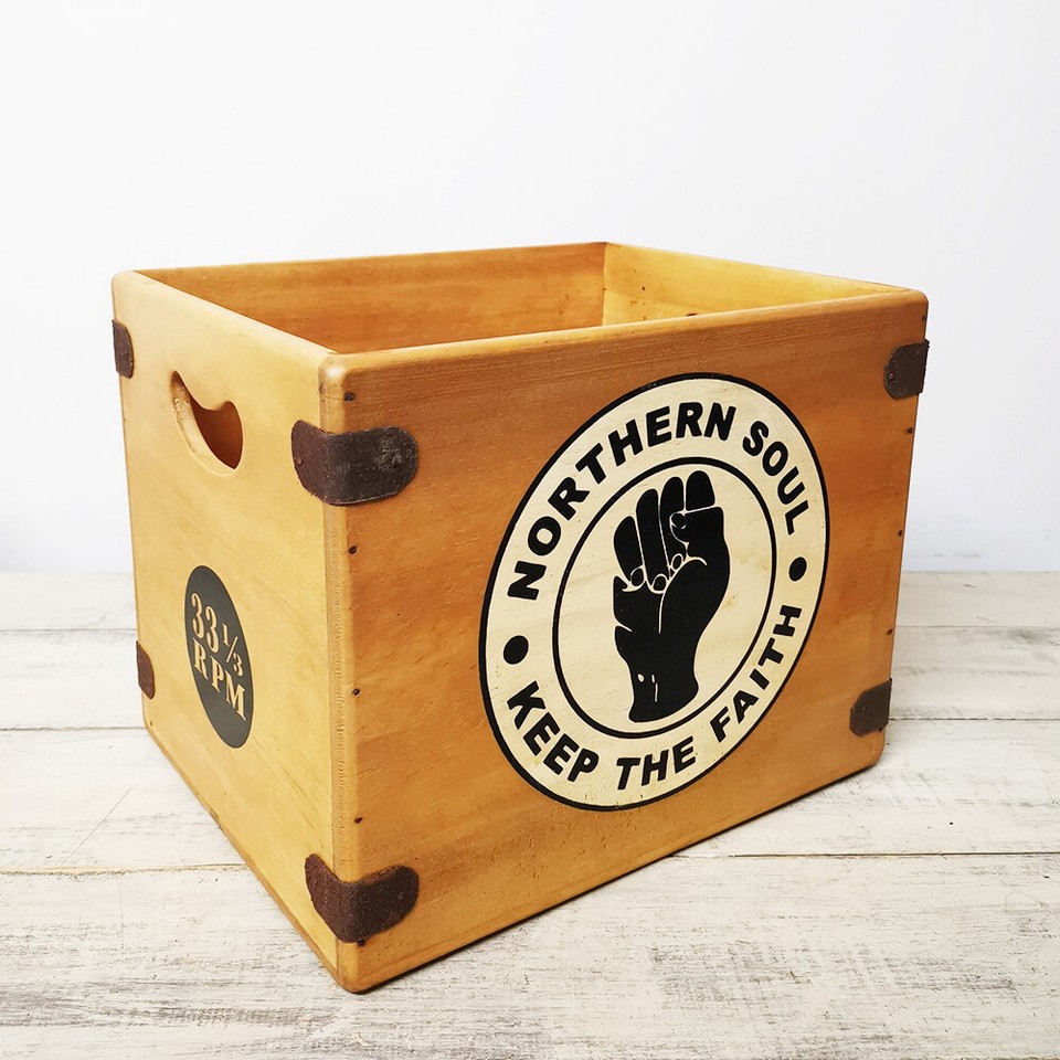 Retro Record Box 12" Vintage Wooden Handcrafted Album Crate For LP ...