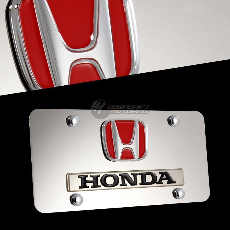 3D HONDA S2000 Stainless Steel License Plate Frame w/ Caps - 2PCS Front ...