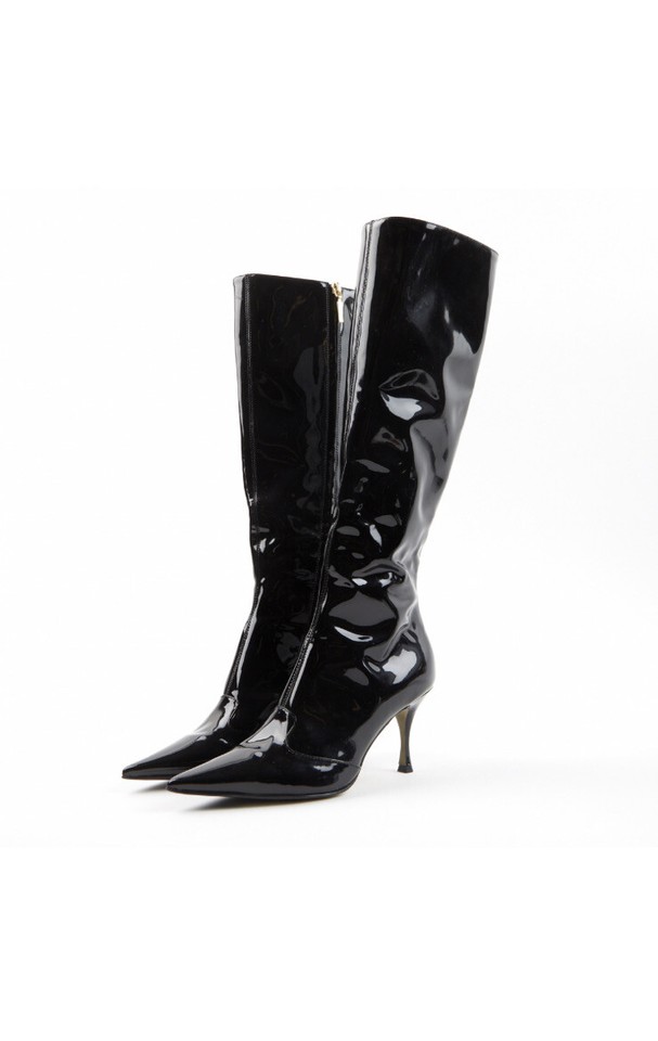 Dolce & Gabbana Leather Stiletto Heel Boots, UK37.5 | eBay