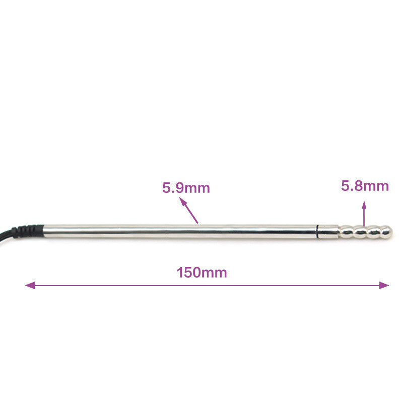 Male Electric E-stim Stretcher Urethral Sounding Rod Penis Plug-Dilator ...