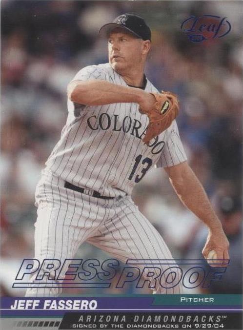 2005 Leaf - Jeff Fassero #122 Press Proof Blue /75 for sale online | eBay