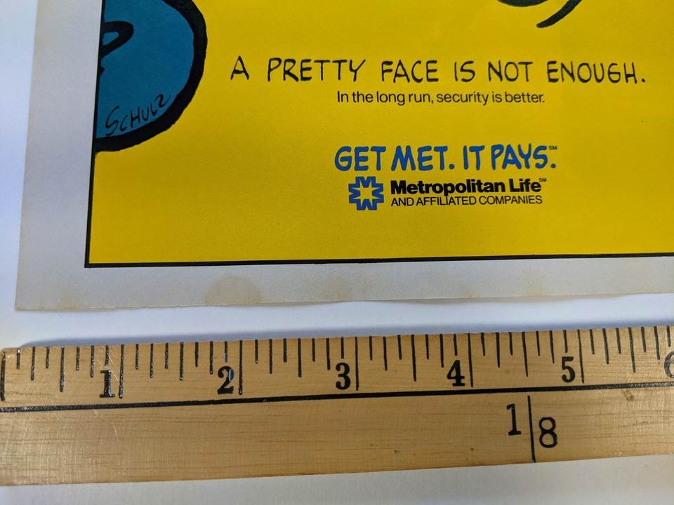 Vintage Clipping Peanuts' Lucy Van Pelt pretty face drawing MetLife ...