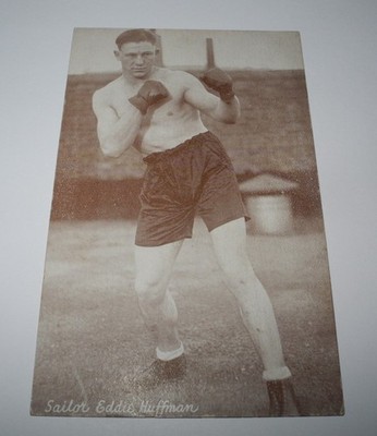1927 Boxing Advertising Ephemera Exhibit Card Photo Postcard Eddie ...