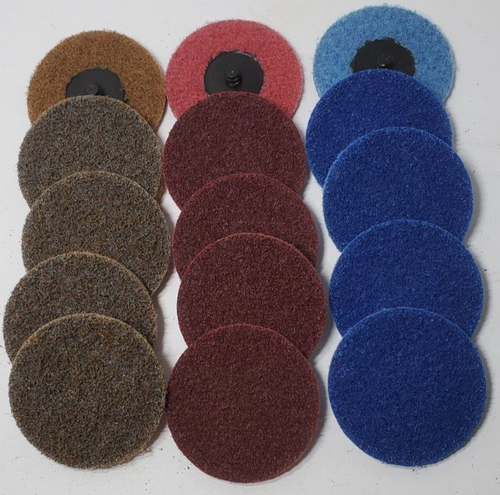 APOLLO TEX 5 EACH VFN MED CRS 3" ROLL LOCK DISC SANDING ABRASIVE ...