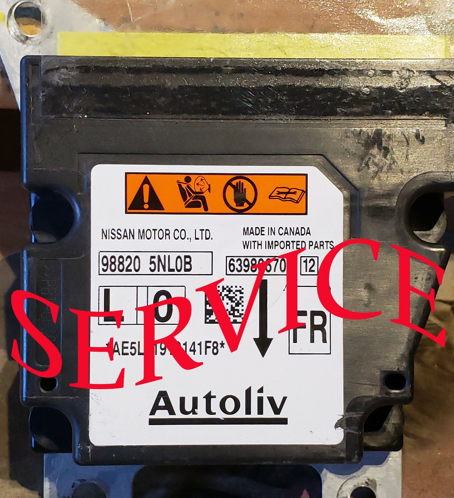 2019 Infinity QX50 Aribag SRS Module SERVICE, Reset, Repair 98820 5NL0B ...