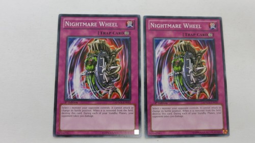 2x NIGHTMARE WHEEL TRAP 1ST EDITION SDMA-EN033 COMMON YUGIOH NM ...