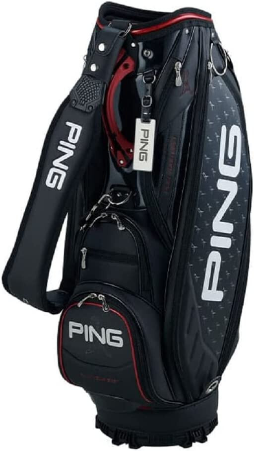 PING Golf Men's Cart Caddy Bag LENTICULAR CB 9.5 inch 4.3kg Black Red ...