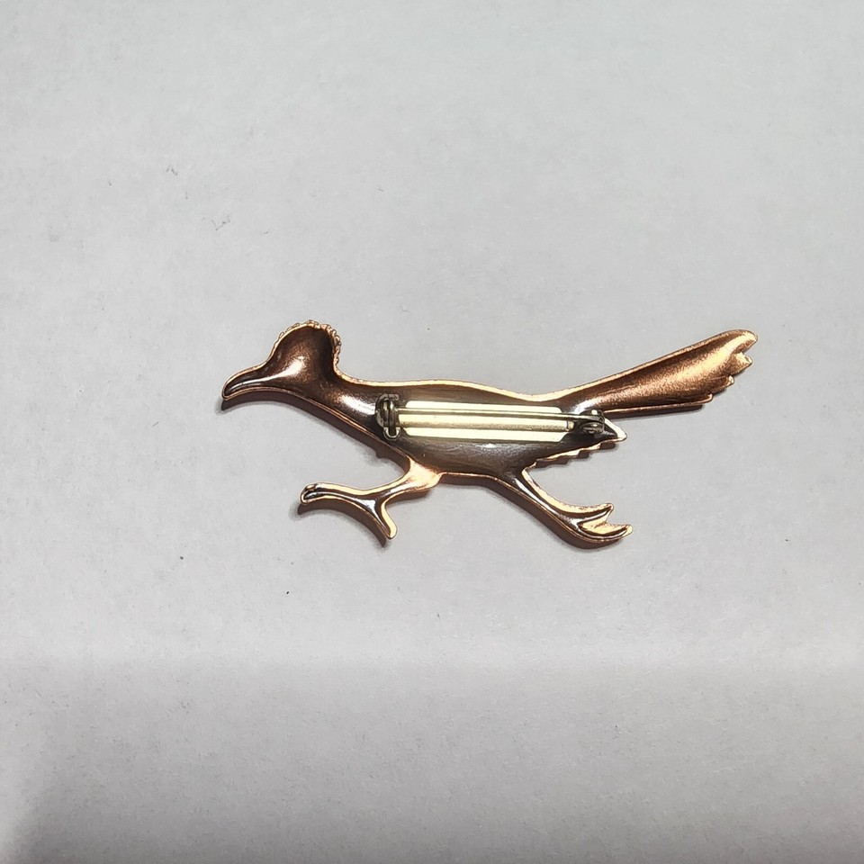 Vintage 1980's Cute Southwestern Native Copper Roadrunner Brooch Pin | eBay