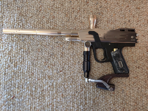 PMI Piranha EVO Gold Fade Paintball Gun Marker w/ Evil Detonator Regulator Rare | eBay