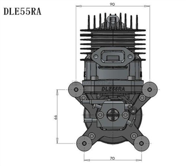 Upgrade From DLE55 Rear Exhaust Gasoline DLE-55RA Gas Engine 55Cc kl | eBay