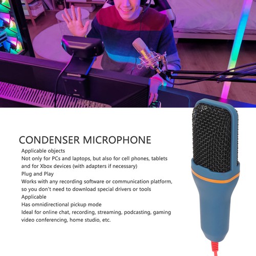 Desktop Condenser Microphone 3.5mm Condenser Recording Microphone For ...