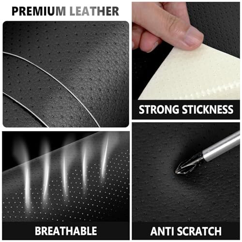 Leather Repair Patch 8x12 Off White, Breathable Perforated Adhesive ...